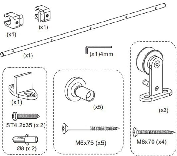 Wholesale Stainless Steel Sliding Barn Door Hardware - Tengyu